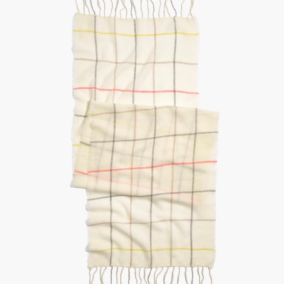 Madewell | Accessories | Nwt Madewell Gauzy Plaid Scarf Wool Blend ...